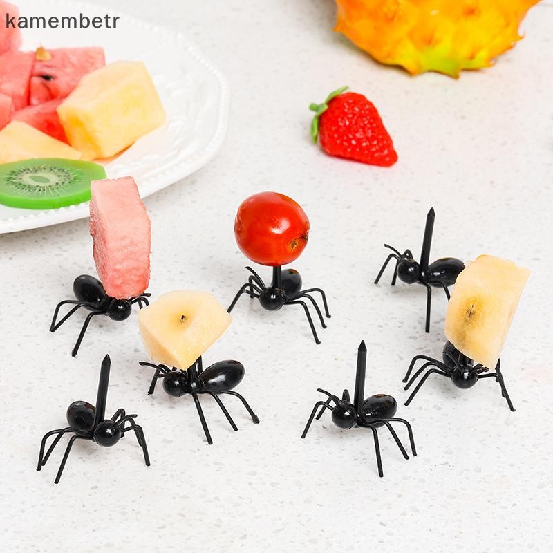 ka Ant Toothpicks Fruit Dessert Fork (12Pcs) Reusable Ant Food Pick ...