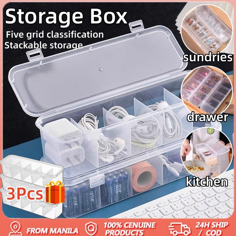 Data Cable Storage Box Medicine Organizer Desktop Multifunction Charger ...