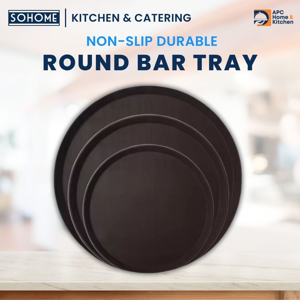 Round Bar Tray for Buffet Restaurant Catering for Hotel Waiter Waitress ...
