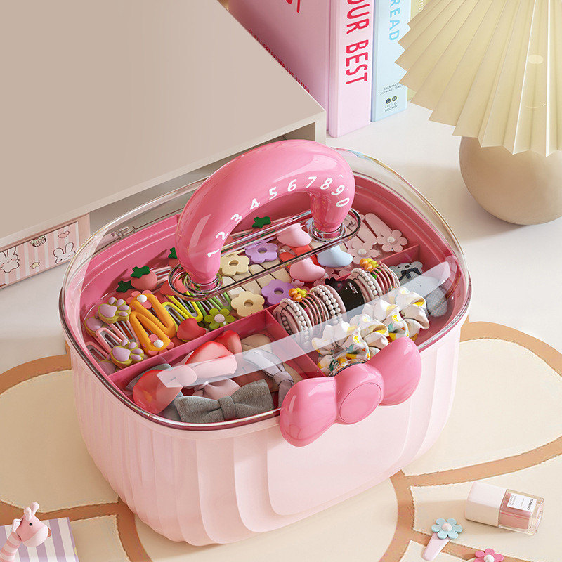 Sweet Double Layer Hairpin Storage Box Cute Girls Jewelry Box Children ...