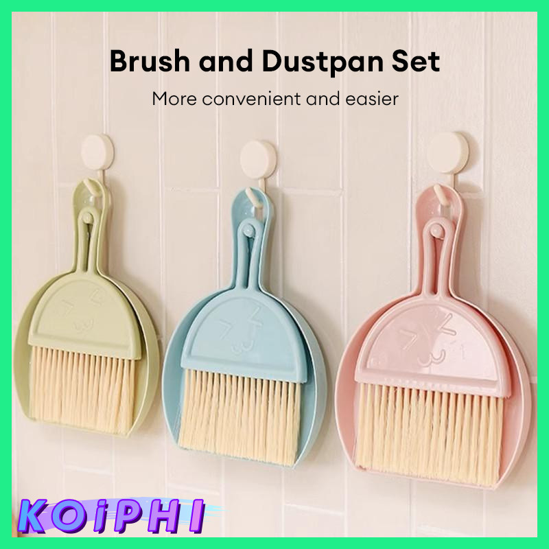 Desktop Broom Combination Set Smiling Face Dustpan Keyboard Brush Pet ...