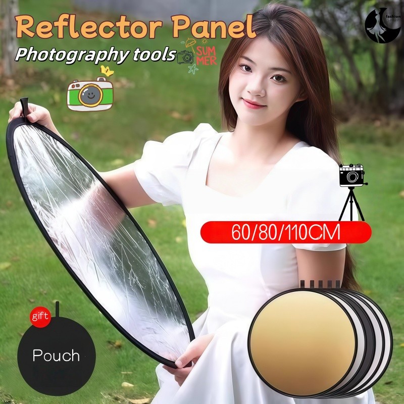 Reflector Panel Foldable Photography Silver Gold Soft Light Fill Plate ...