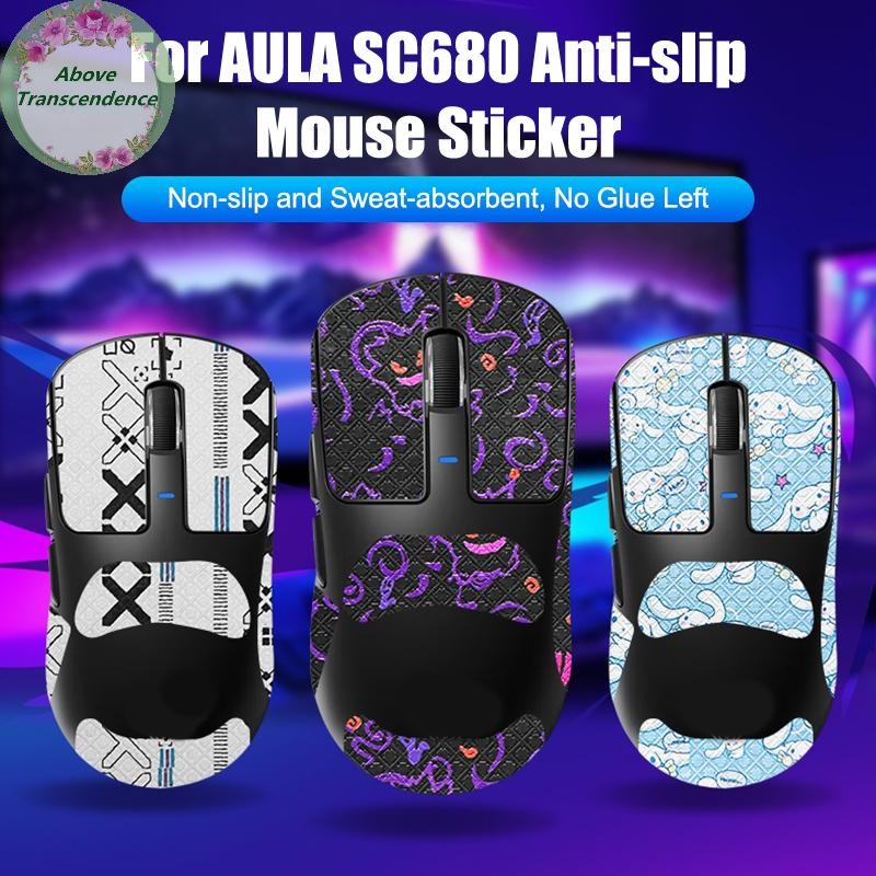Above Mouse Grip Tap For Aula SC680 Sticker Non Slip Suck Sweat Cartoon ...