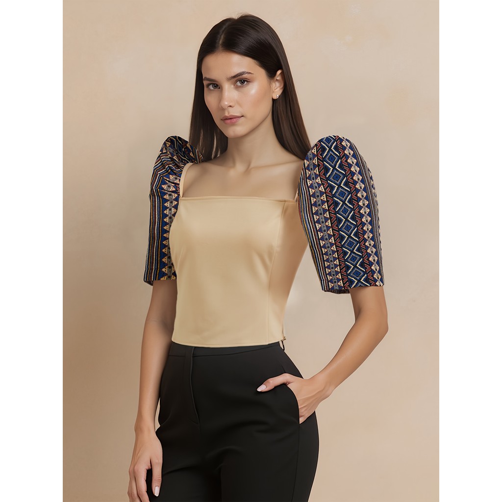 Amyenjoylife Modern Filipiniana Tops Puff Sleeves Elegant and Casual ...