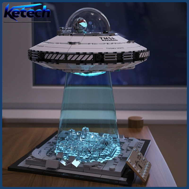 New Modern Creative UFO Building Blocks High-Tech Spaceship Toy Kid ...
