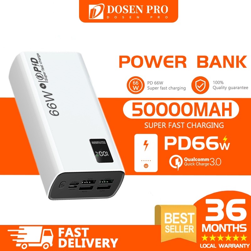 DOSEN Original Fast Charging PD 66W PowerBank 30000MAH output Fast ...