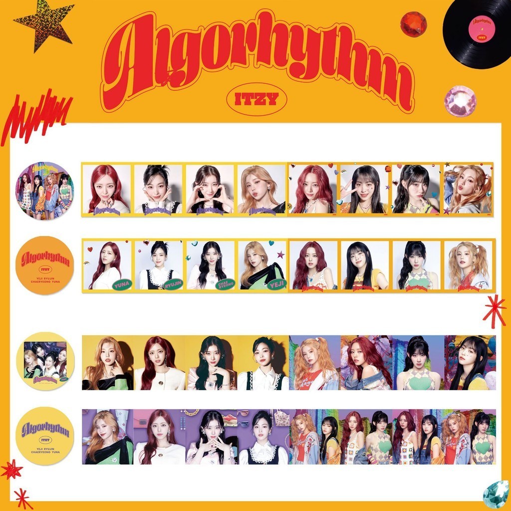 96-101Pcs ITZY Algorhythm 2024 BEST FRIENDS FOREVER Photo Sticker Album BORN TO BE RINGO KILL ...