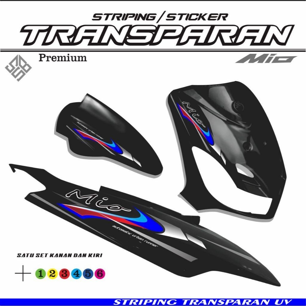 Yamaha MIO SMILE Motorcycle Pole STRIPING STRIPING/MIO SPORTI Sticker ...