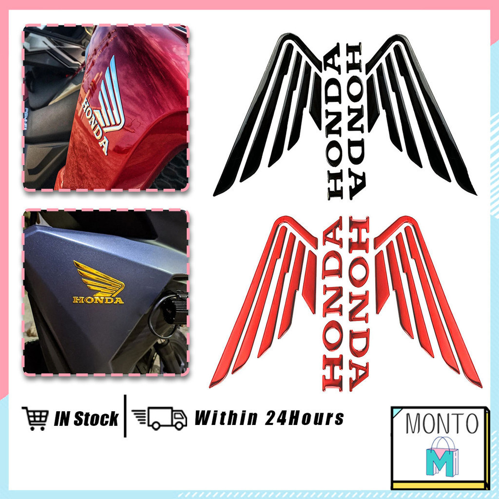 Honda Wings 3M Plastic 3D Soft Emblem Logo Sticker For Motorcycle 2pcs ...