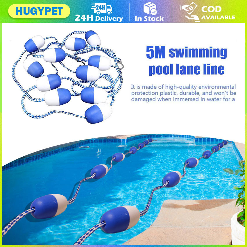 Swimming Pool Float Lane Line 5M 7CM PVC Safety Divider Rope for Pools ...