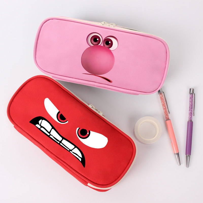 Disney Inside Out 2 Anime Pencil Case Joy Anger Sadness Cute Expression ...