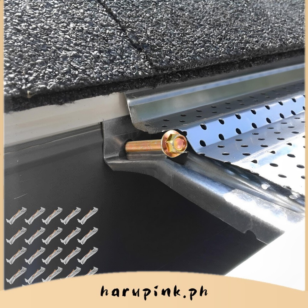 25Pcs Gutter Hanger 5inch Carbon Steel Hidden Rain Gutter Bracket with ...