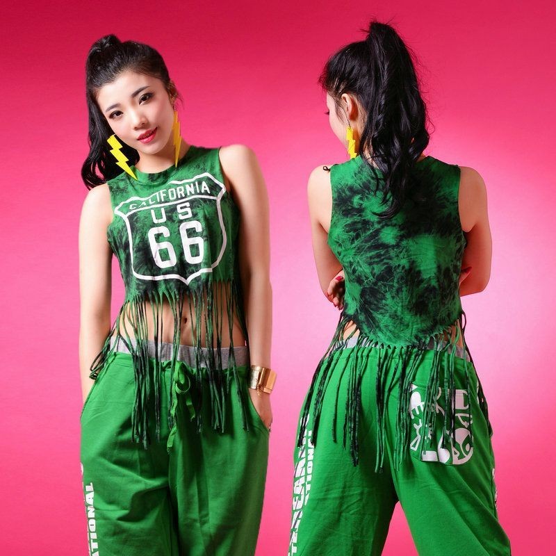 Y2k Hot Girl jazz Top jazz Dance Costume Cropped Navel Dancing ...