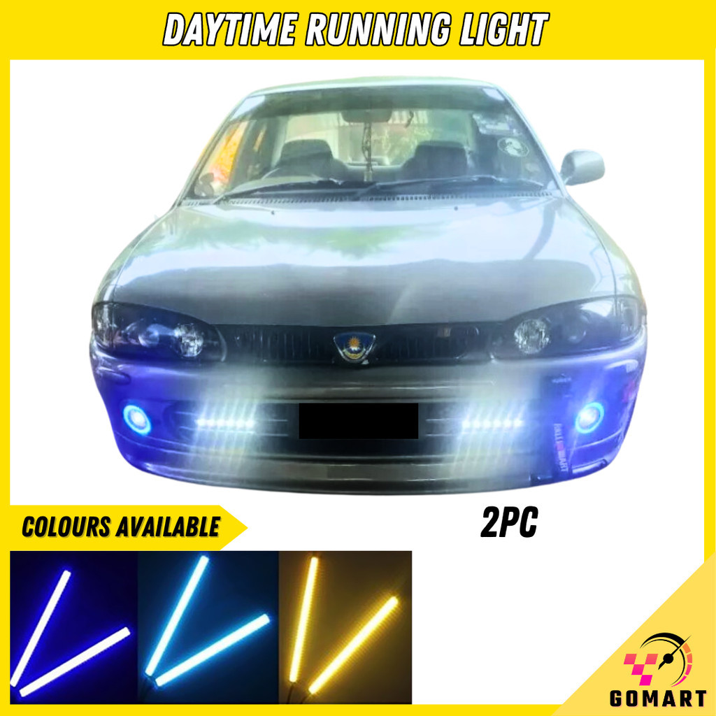 2 PCs PROTON WIRA CAR DAYLIGHT DRL COB LED Spotlight RUNNING LIGHT ...