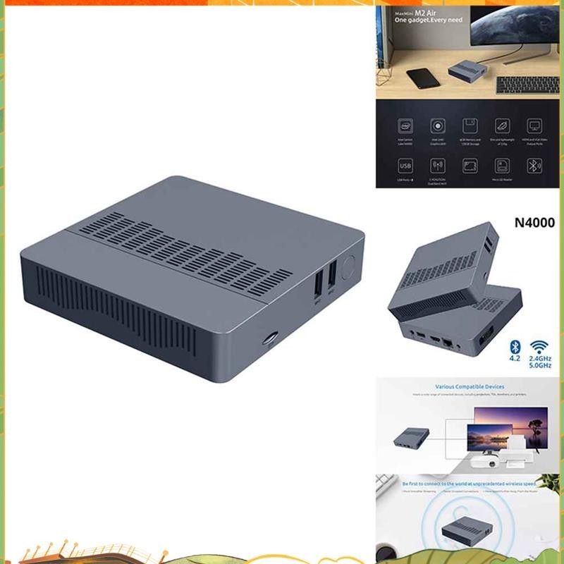 M2 Air Mini PC for Intel N4000 CPU Win11 6GB RAM 128GB ROM Dual-Band ...