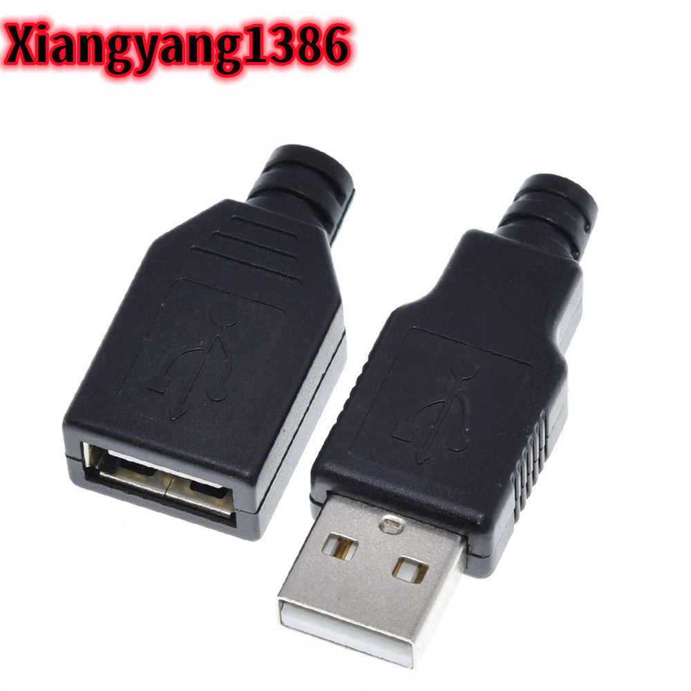 Type A Male USB 4 Pin Plug Socket Connector +Type A Female USB 4 Pin ...