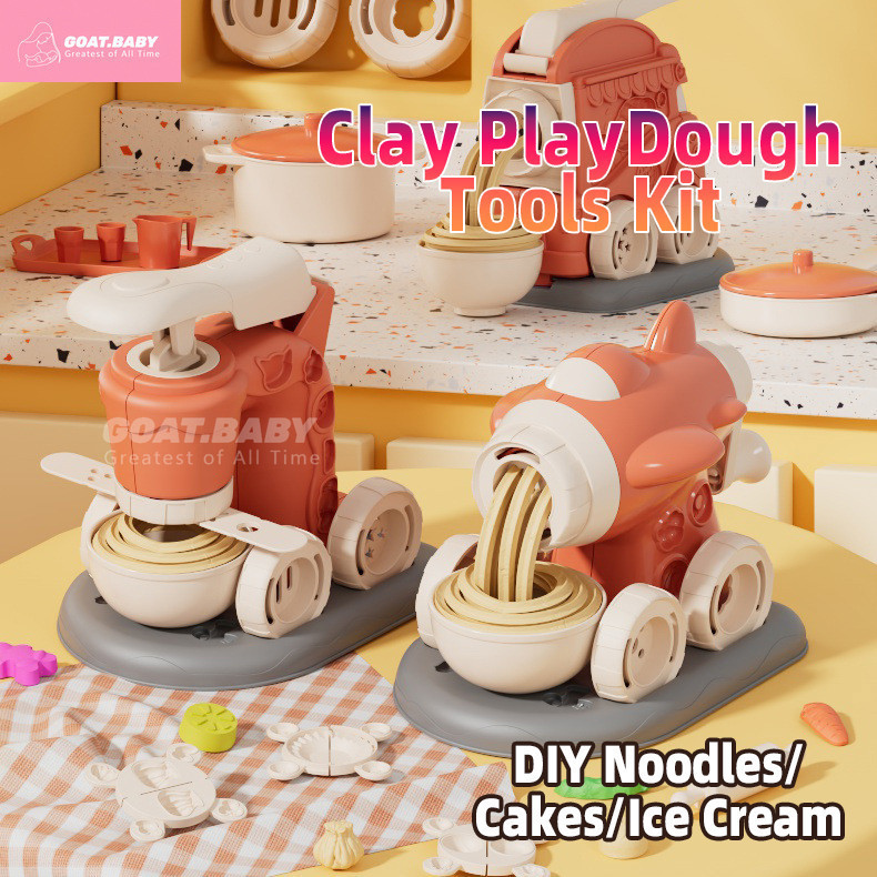 Clay PlayDough Tools Kit Kids Pretend Play Doh Cooking Set Kitchen Toys ...