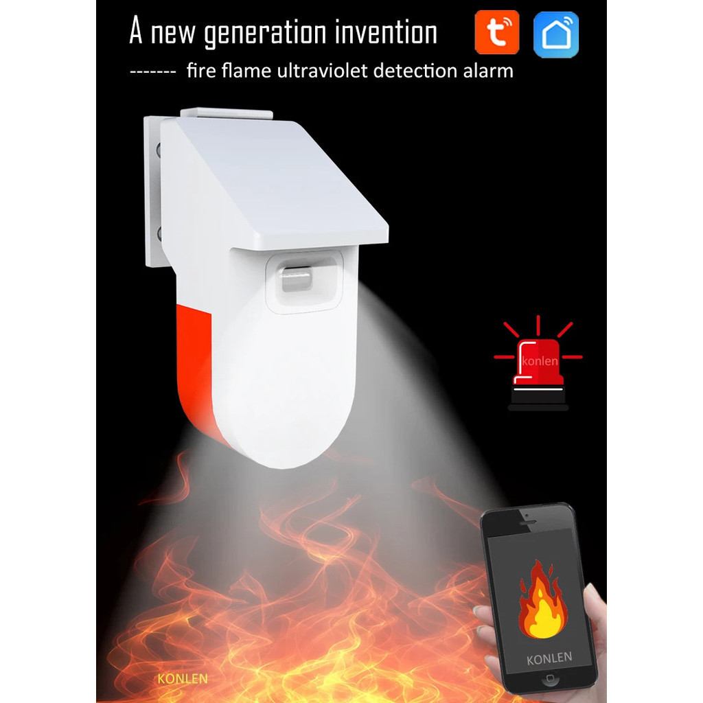 Tuya WIFI UV Flame Sensor Fire Alarm Detector Explosion Proof ...