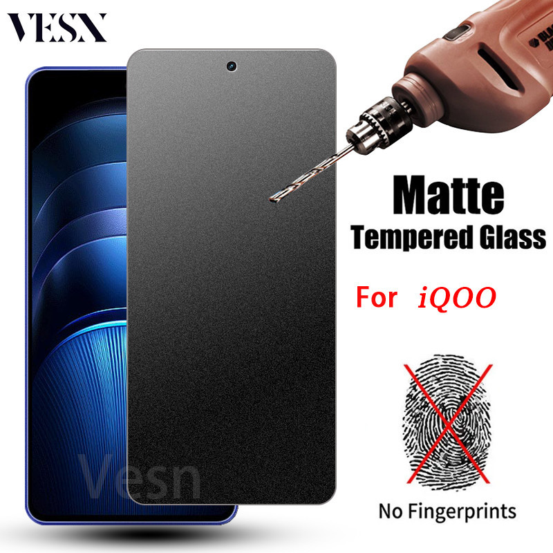 Matte Tempered Glass Screen Protector For VIVO iQOO 12 11 11s 10 9 9T 9 SE Neo 9 9s 8 7 Z9 Z9x ...