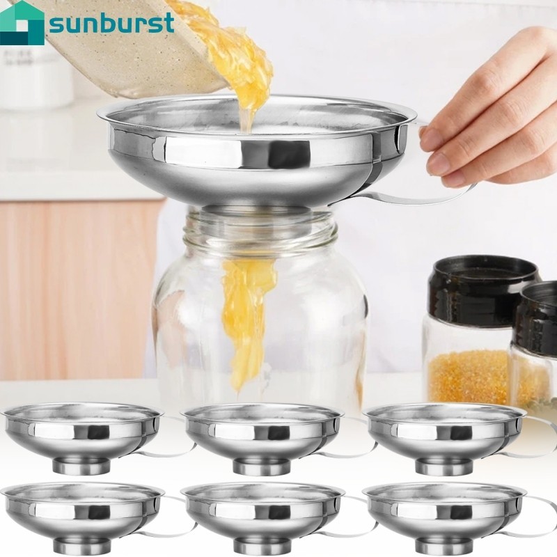 Stainless Steel Wide Mouth Funnel - for Canning - Salad Dressing Jam Wide-Mouth Funnel - Jar ...