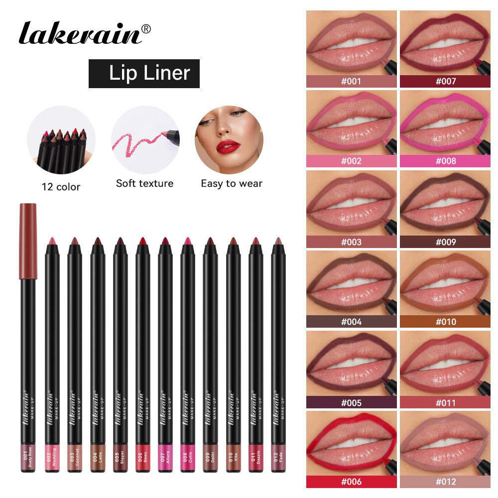 Lakerain 1Piece Matte Lip Liner Waterproof Long-lasting Lip Liner ...