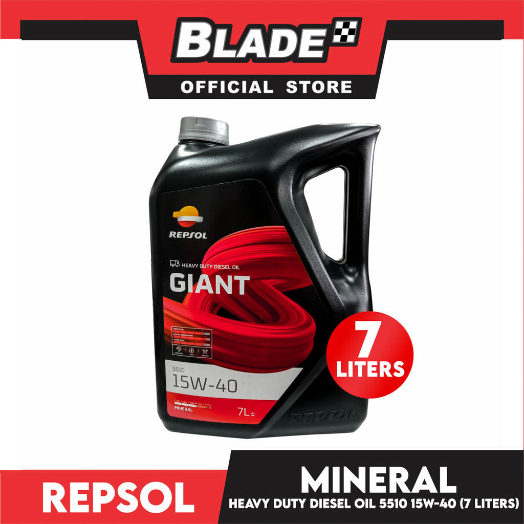 Repsol Giant Heavy Duty Diesel Oil 5510 15W-40 7 Liters | Shopee ...