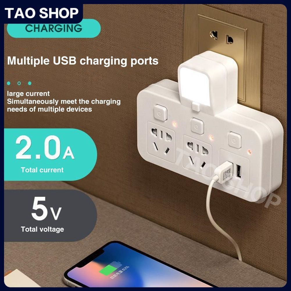 Universal power outlet Universal plug adapter with adjustable night ...