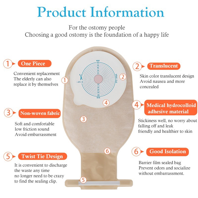 [10 pieces] colostomy bag medical type seal ostomy bag surgical bag ...