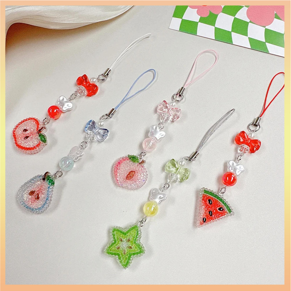 Phone Pendant Cute Strawberry Watermelon Mobile Phone Lanyard Lovely ...