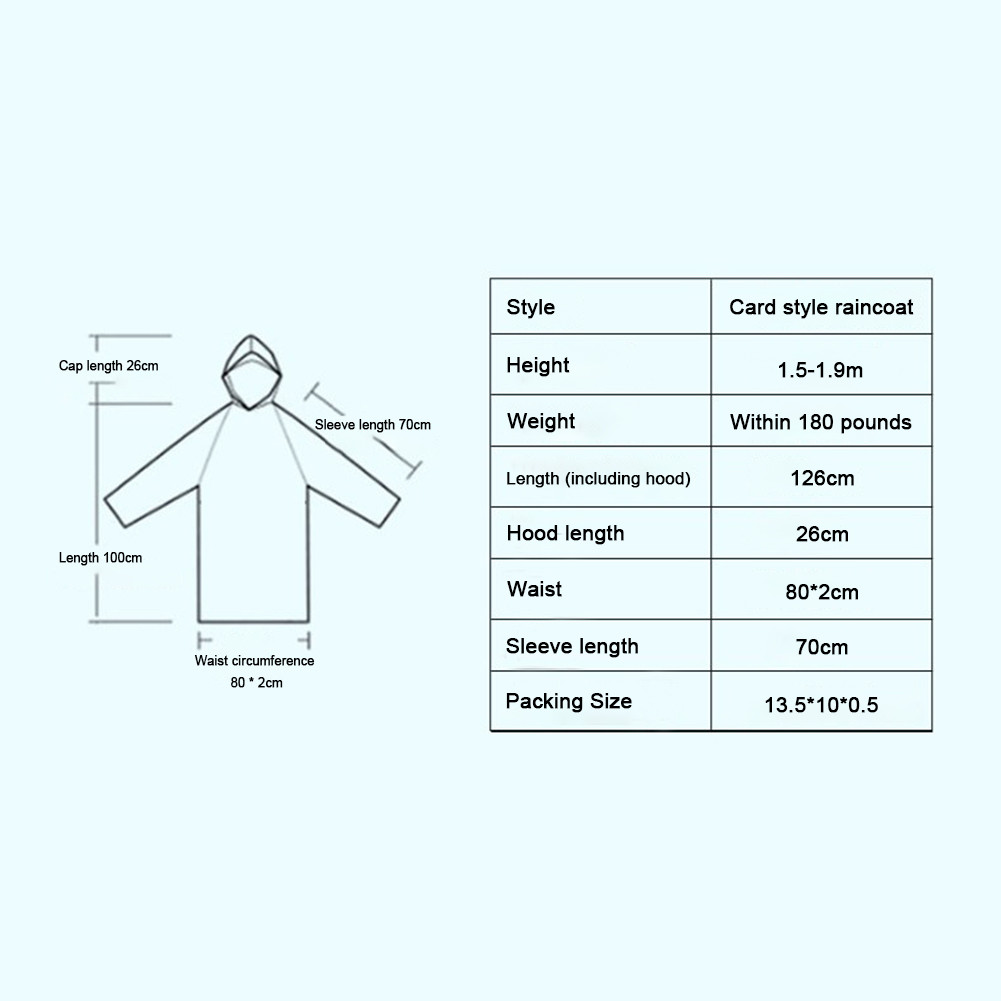 ♥ WB ♥ Adult Kid Clear Survival Raincoat Disposable Waterproof Rain ...