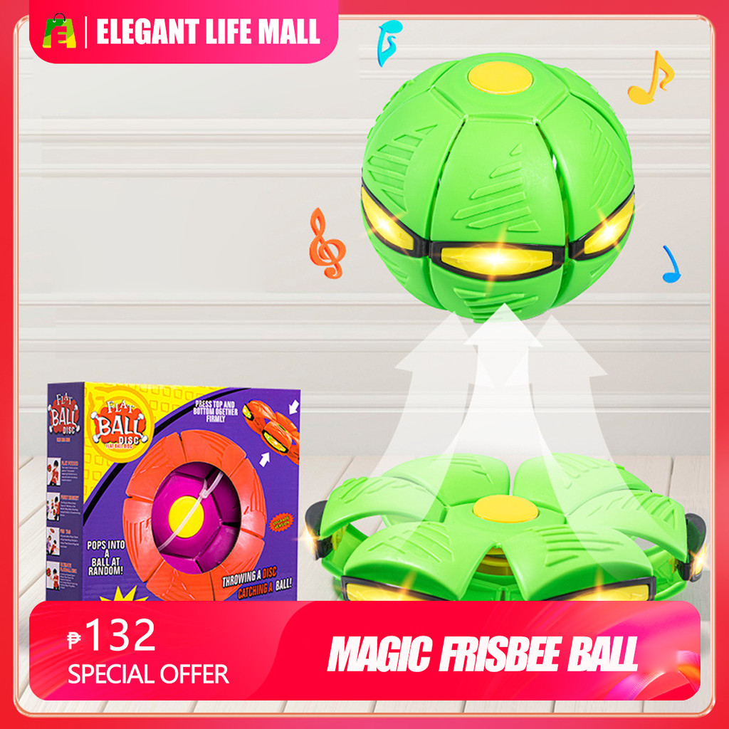 Magic Balls Flying UFO Flat Throw Become Ball with LED Light Outdoor ...
