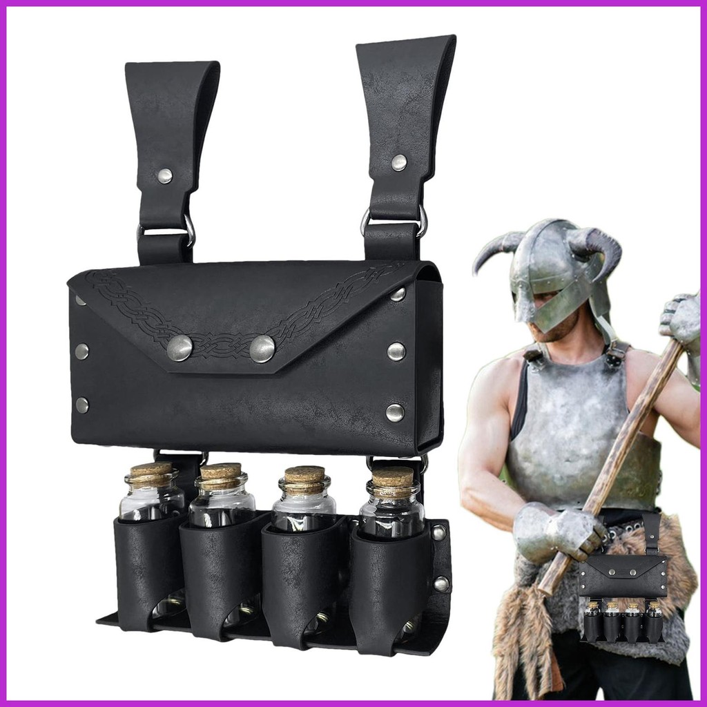 Alchemist Potion Belt Pouch Middle Age Retro Magician Side Bag Middle ...