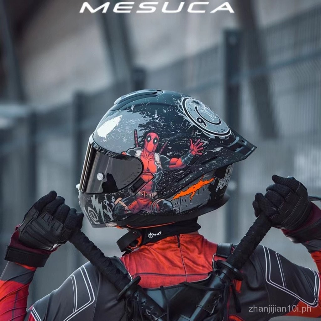 Mesuca Joint-Name Motorcycle Helmet Tail Lens Strawberry Full Face ...