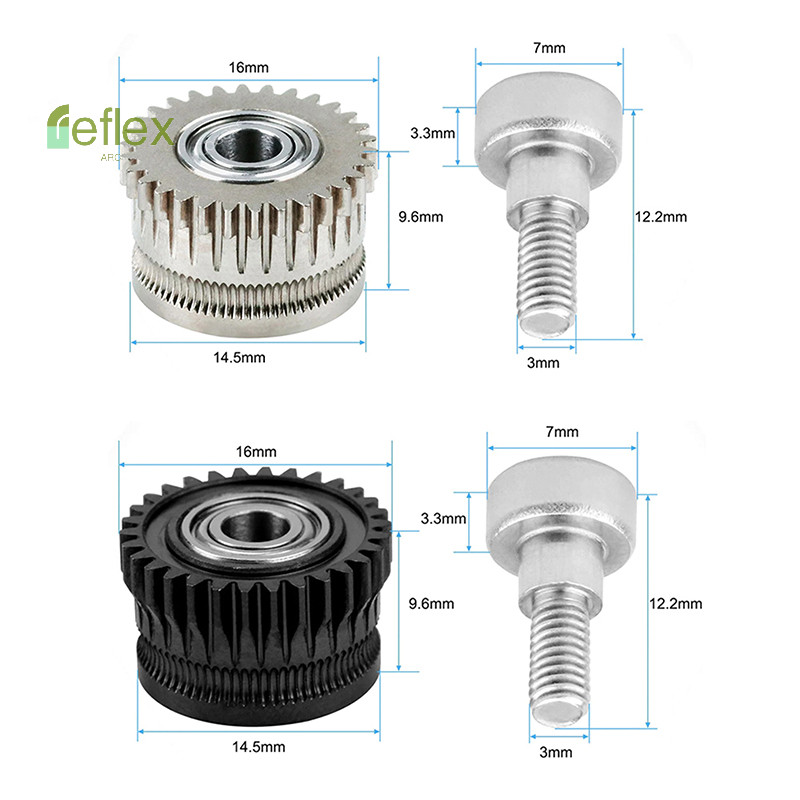 Reflex Arc K1C EXtruder GEAR All Metal Filament Drive Gear For Creality ...