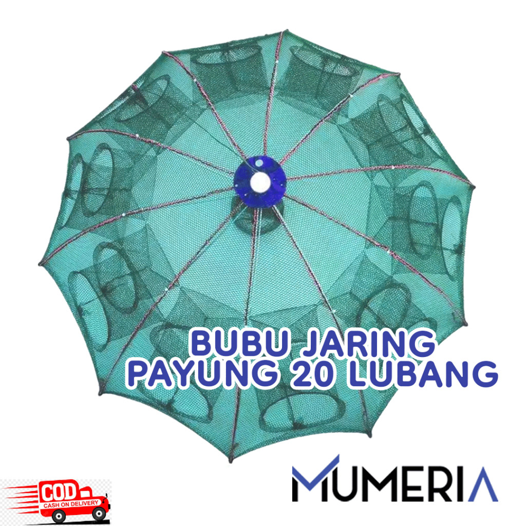 Umbrella Bubu Trap 20 Holes Fishing Net Fish Fish Shrimp Crab Catfish ...