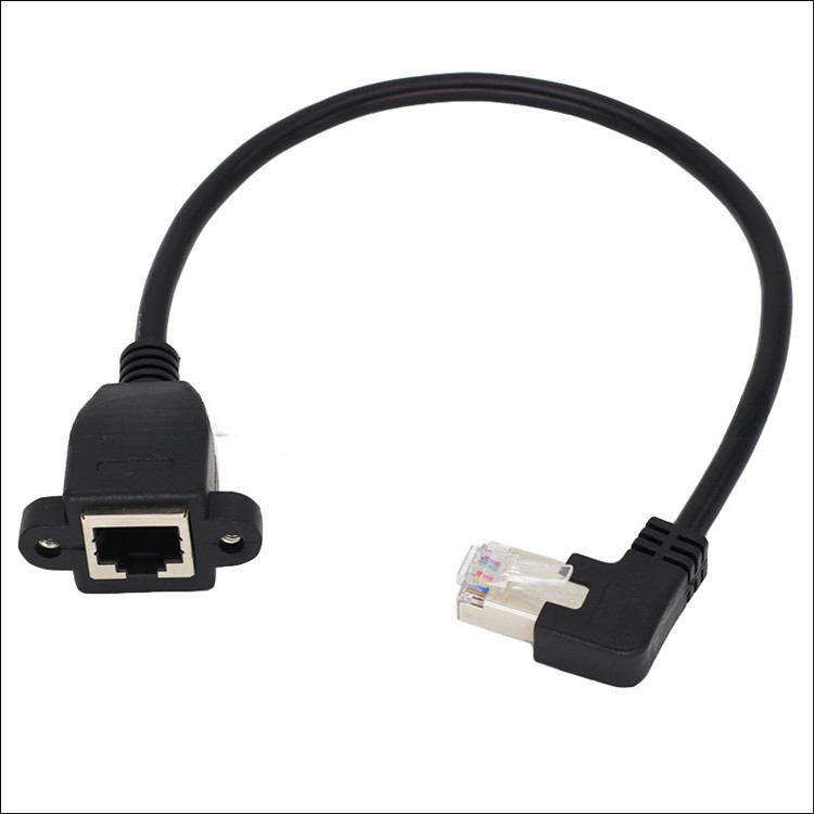 RJ45 elbow male to female extension cable Category 5 network cable ...
