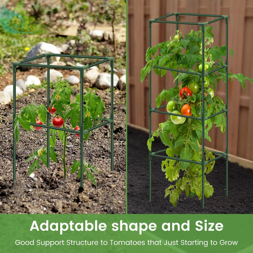 Tomato Cage Garden Tomatoes Trellis Tomato Plant Cage Support Pole ...