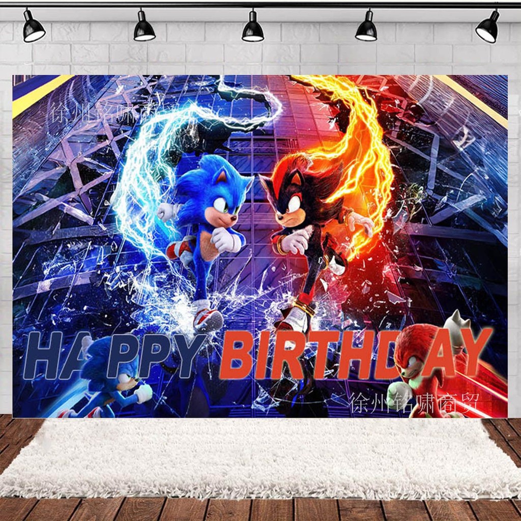 sy Anime Sonic Game Theme decoration Celebrate birthday Party Photo ...