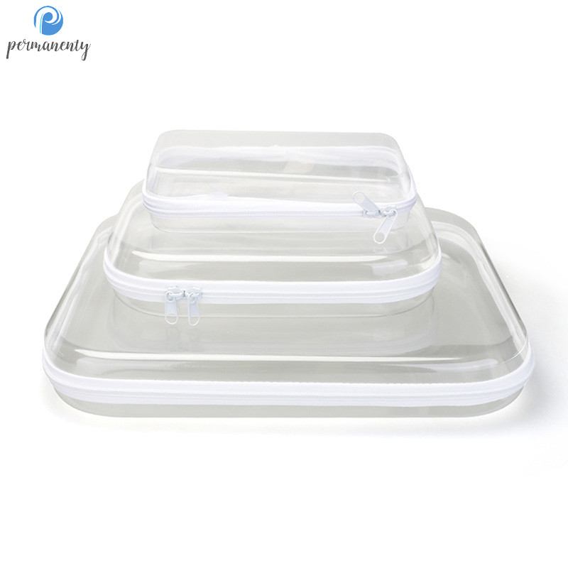 Permanenty 1PC Plastic Zippered Pouch Hard Bins Storage Bins Stackable ...
