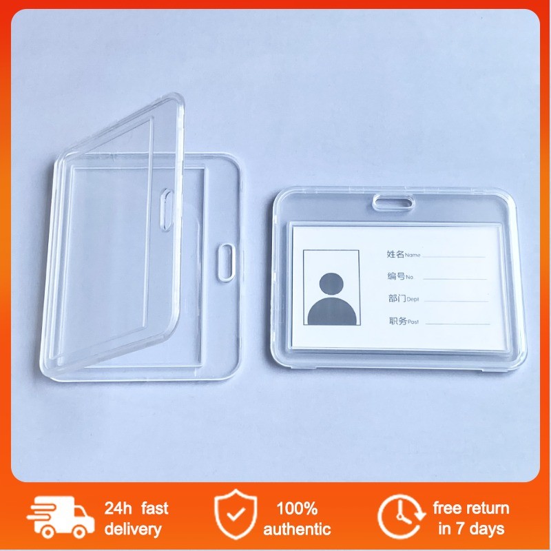 5Pcs Soft ID Case Holder Transparent Horizontal ID card cover ID card ...
