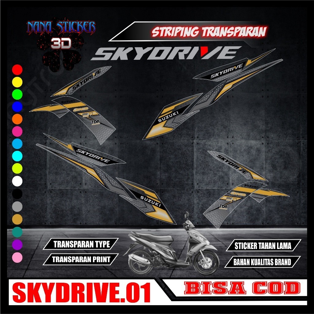 Transparent Striping SUZUKI SKYDRIVE Variation Sticker Sticker list ...