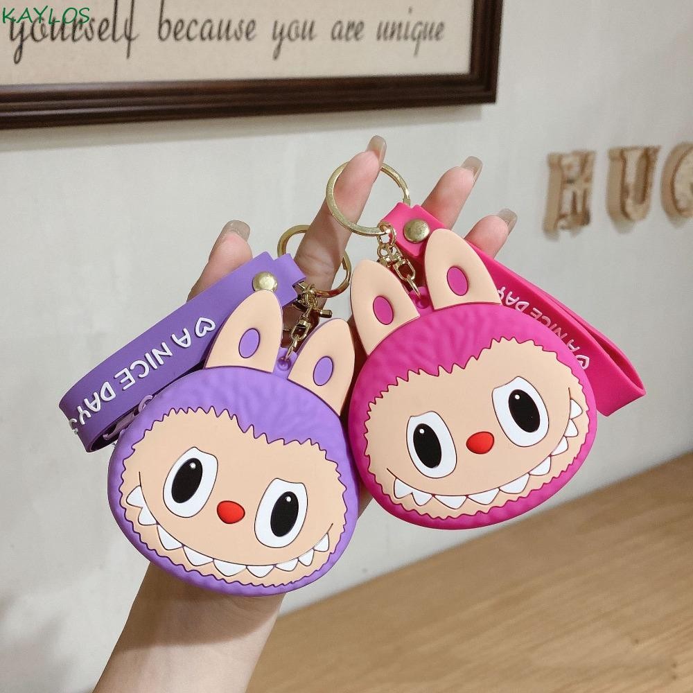 KAYLOS Labubu Zero Wallet, Silica Gel Anime Peripherals Labubu Key Ring ...