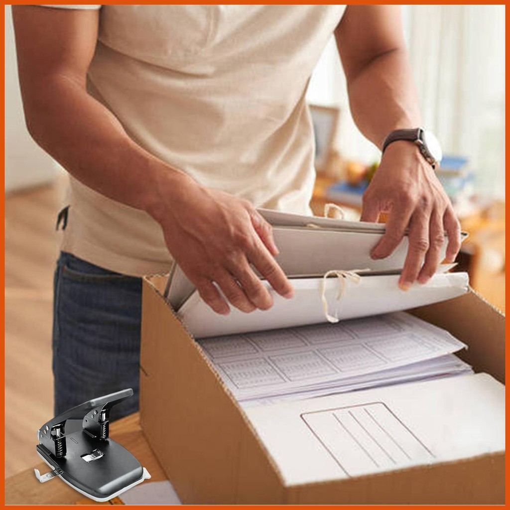 2 Hole Puncher for Binder File Fastener Puncher Low Force Required ...