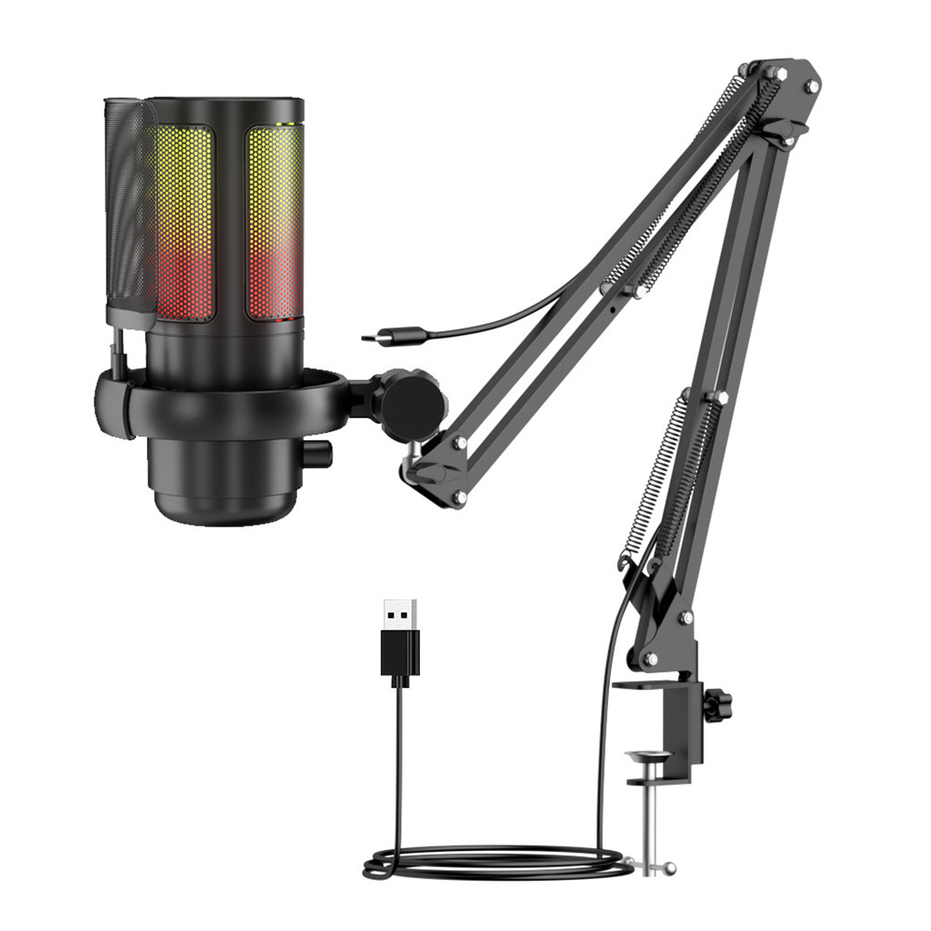 USB Recording Gaming Microphone Studio Intelligent Noise Cancelling ...