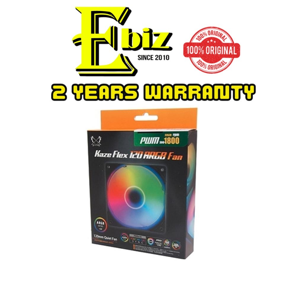 SCYTHE KAZE FLEX 120 ARGB SYNC 12CM PWM CASE FAN | Shopee Philippines