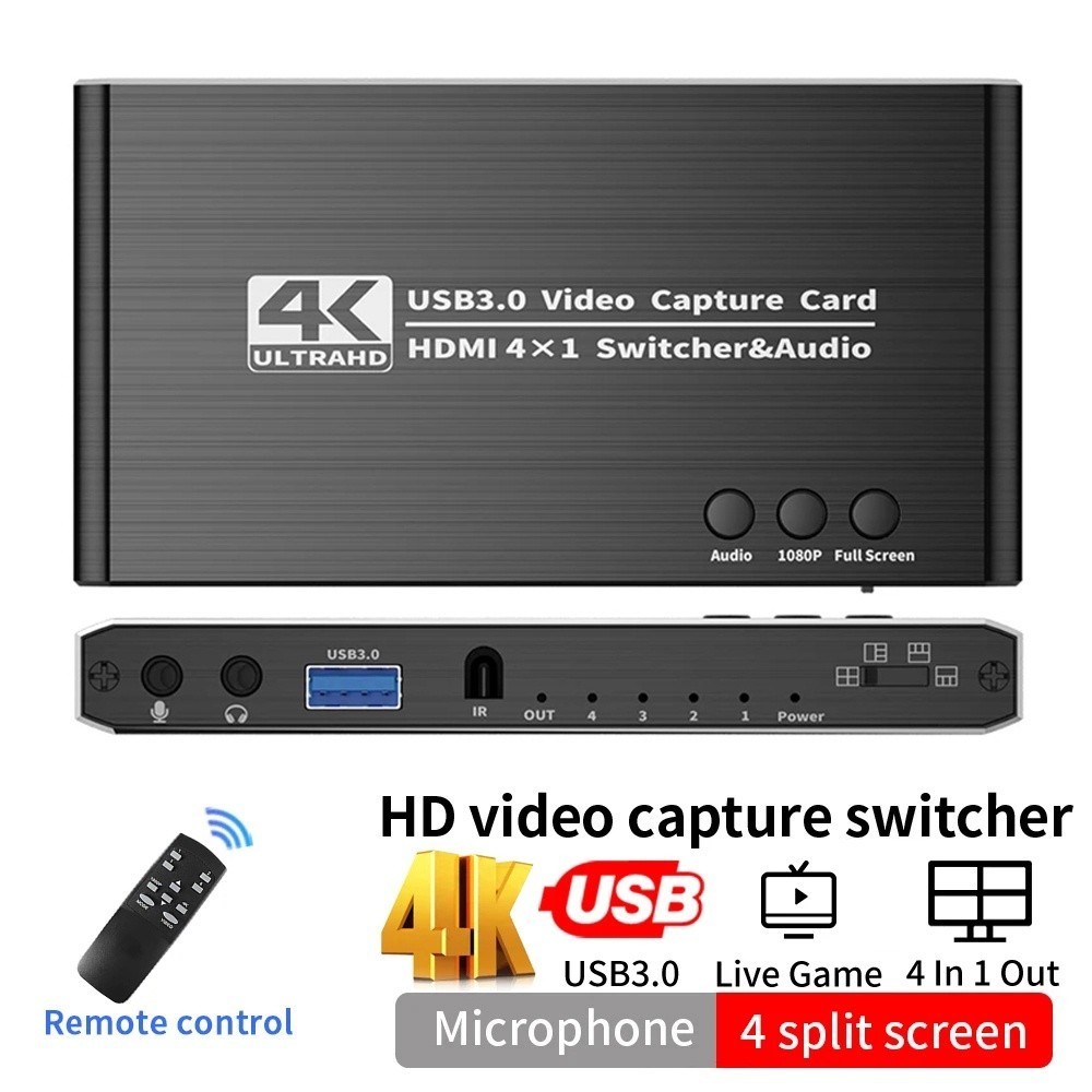 2024 4-Port 4K Video Capture Card 1080P 60fps HDMI to USB 3.0 Camera ...