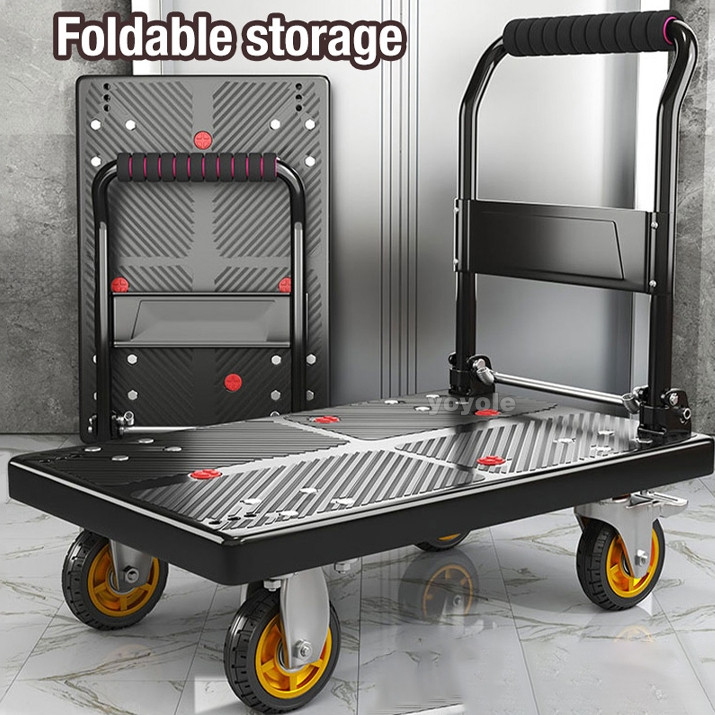 Foldable Trolley Heavy Duty Trolley Cart Portable Shopping Cart Folding ...
