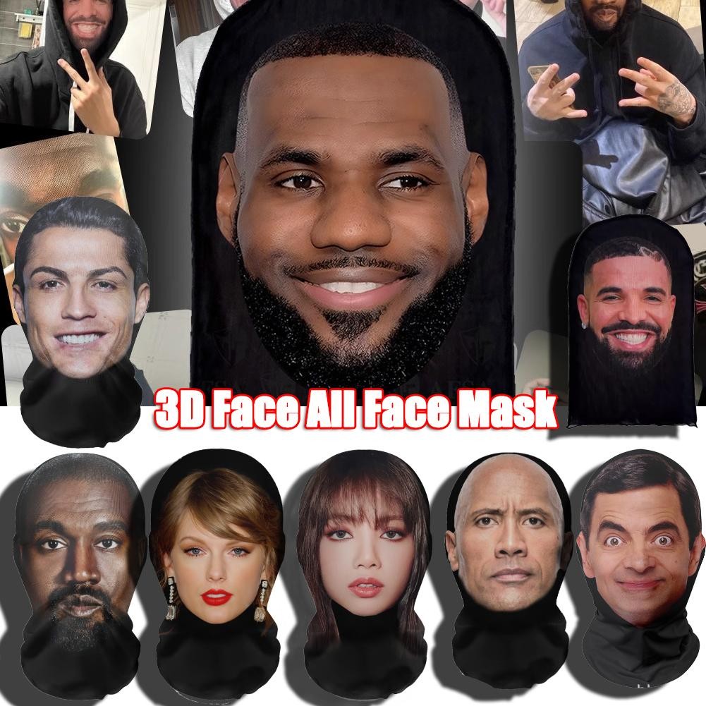 3D Full Face Mask Celebrity Series Role Playing Fans Role Playing ...
