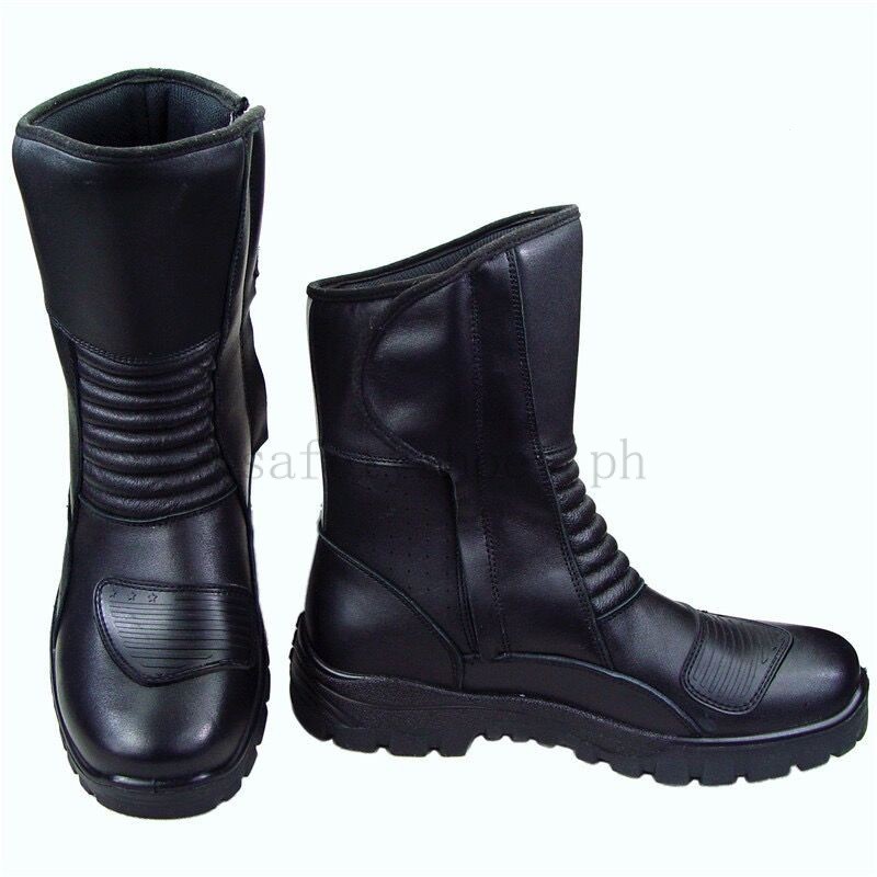 Leather Motorcycle Boots Men Motocross Riding Boots Leather Moto GP ...