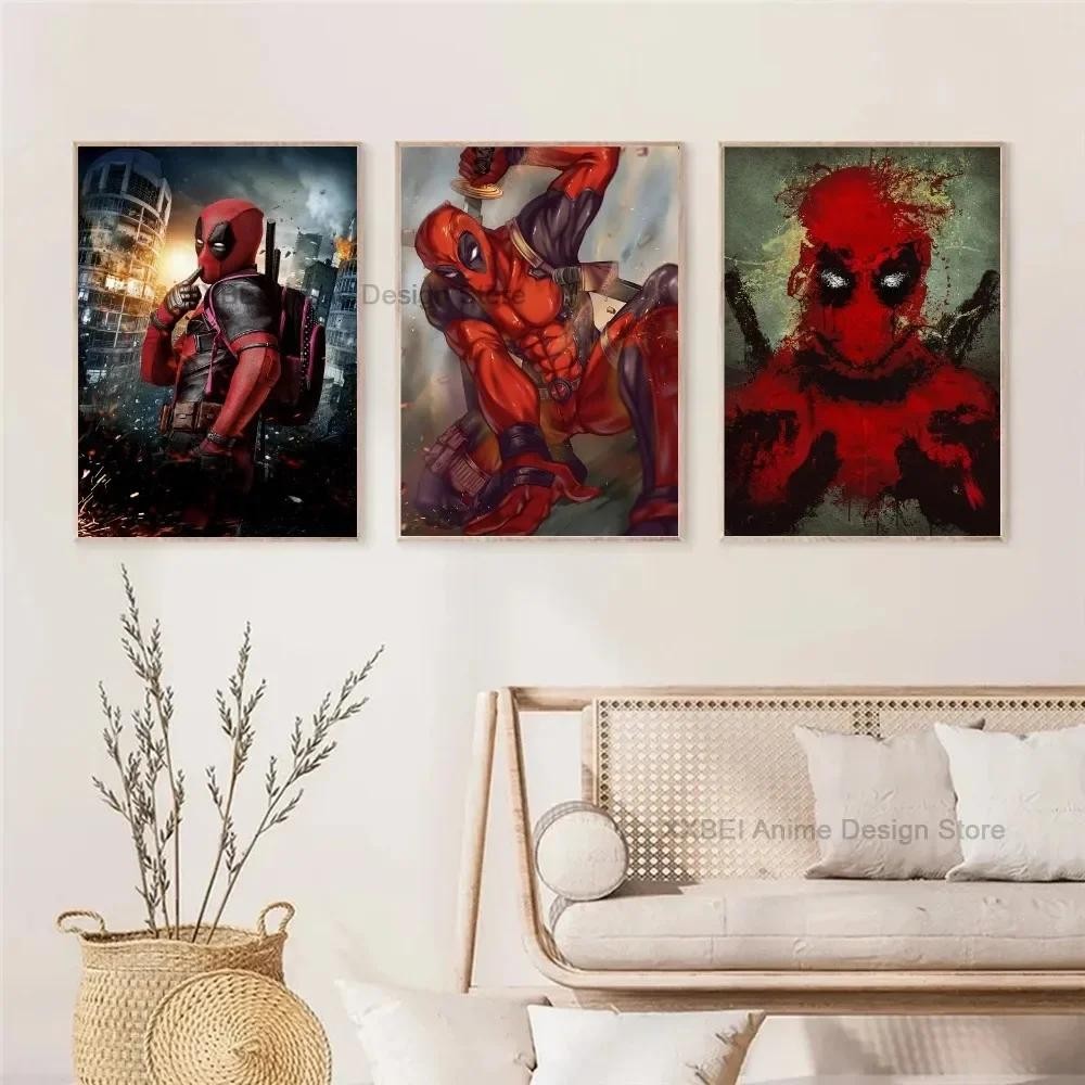 Modern Marvel Deadpool Movie Poster Sticker Wall Art for Bedroom ...
